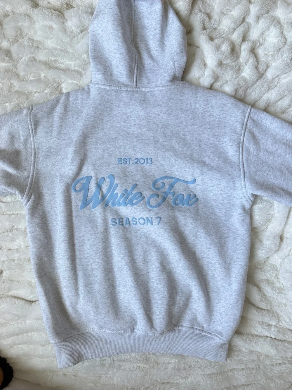 White Fox Boutique | Tops | White Fox Boutique Light Gray Hoodie With ...